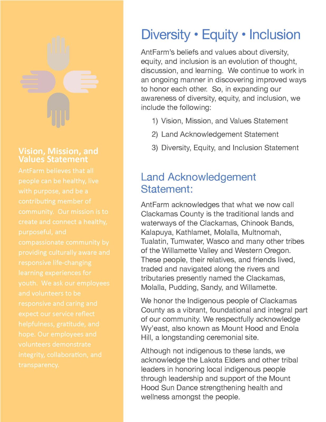 Employment Opportunities – AntFarm Youth Services